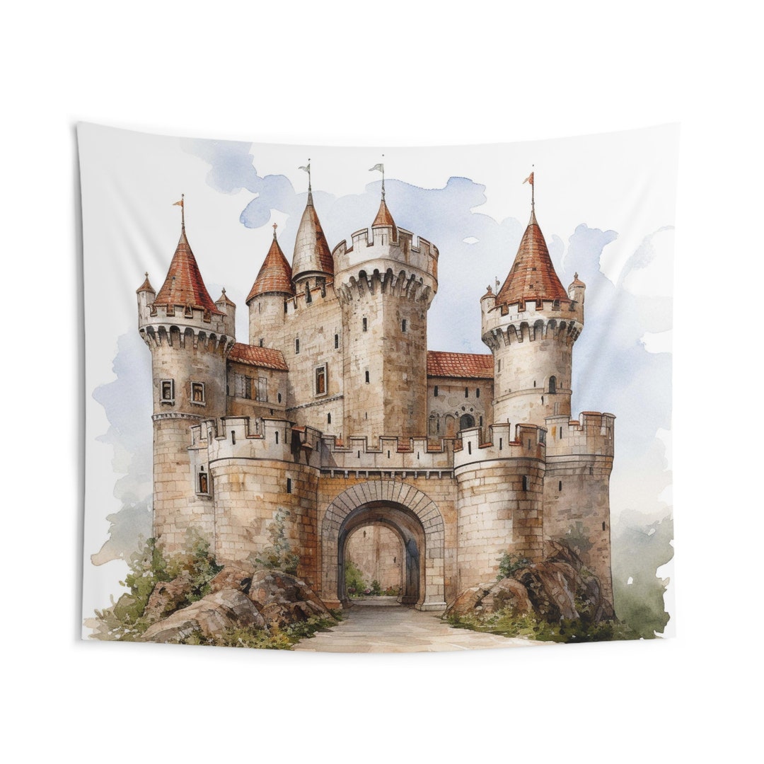 Medieval Castle Tapestry Mystic Castle Luxurious Decor, Artful Tapestry ...