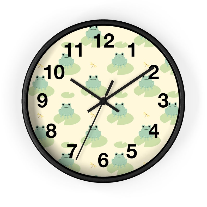 Whimsical Frog Wall Clock, Nature-inspired Decor, Silent Ticking, Wall ...