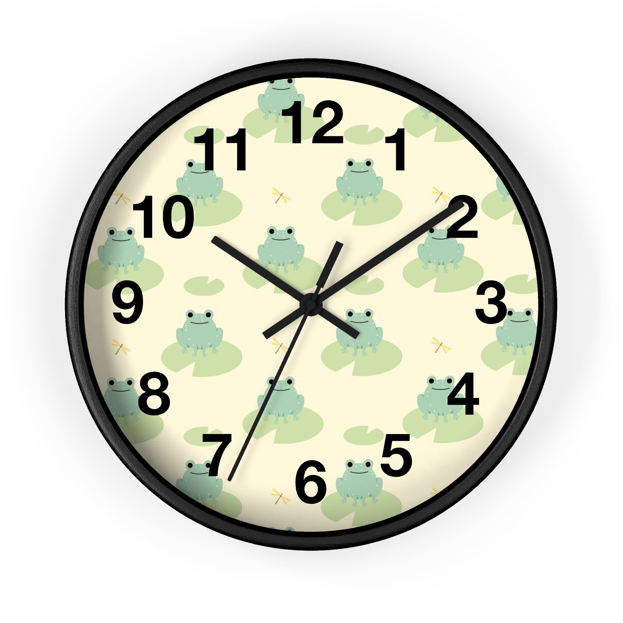 Whimsical Frog Wall Clock, Nature-inspired Decor, Silent Ticking, Wall ...