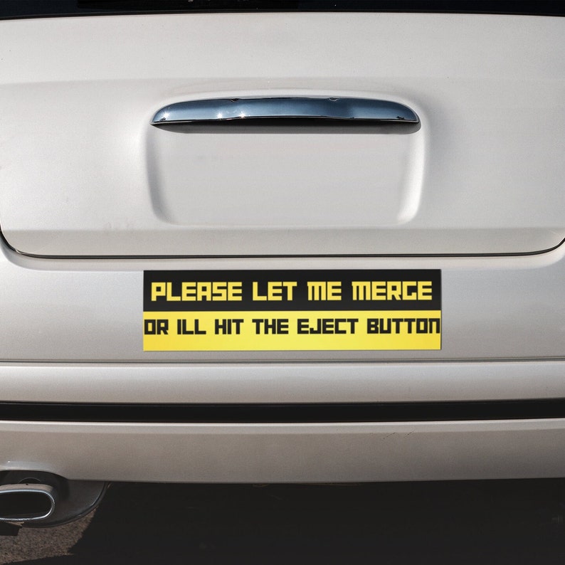 Please Let Me Merge Funny Bumper Sticker Adult Ironic Stickers - Etsy