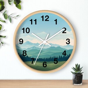 Mountain Range Wall Clock: Nature-inspired Timekeeping for Your Home ...