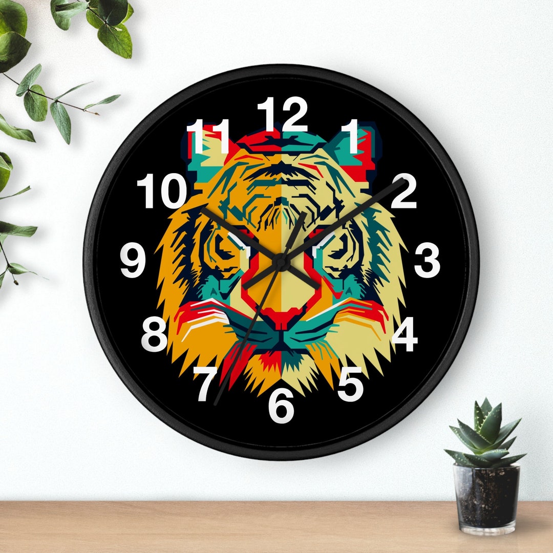 Lion Wall Clock Wildlife Inspired Home Decor, Lion Design, Unique Gift ...