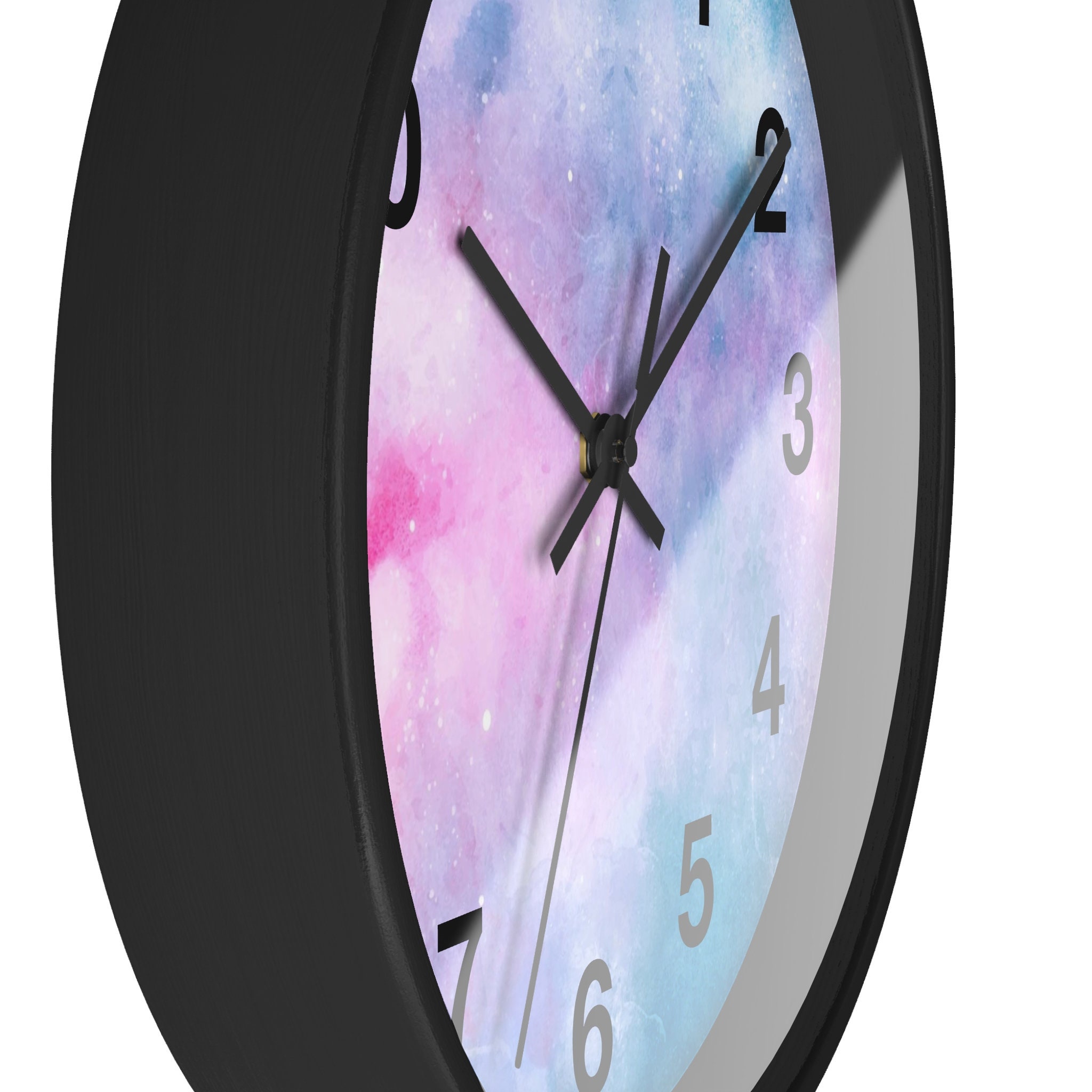 Simple Wall Clock With Numbers Unique Wall Clock, Pastel Colors Clock ...