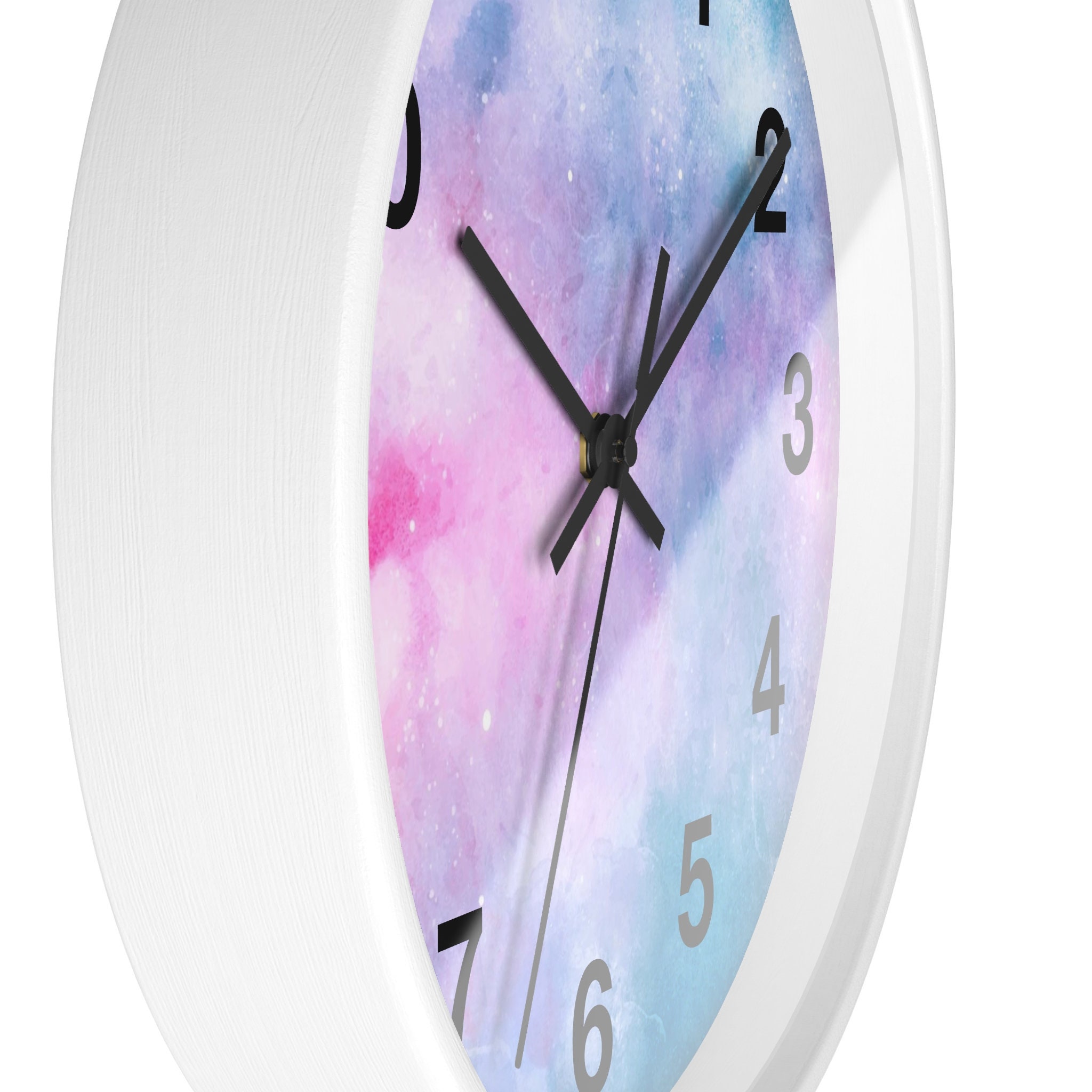 Simple Wall Clock With Numbers Unique Wall Clock, Pastel Colors Clock ...