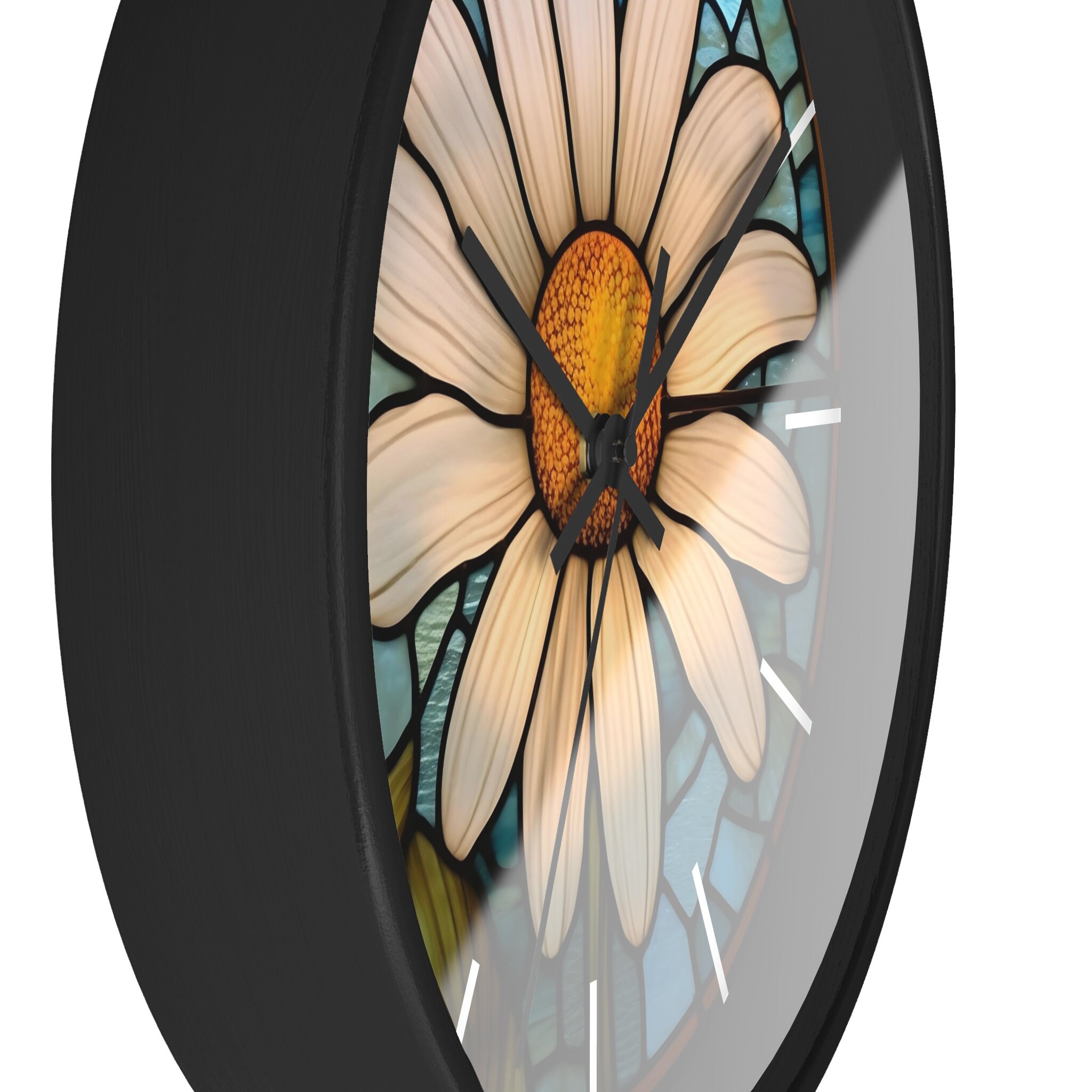Daisy Bloom Wall Clock Floral Elegance, Silent Ticking, Nature-inspired ...