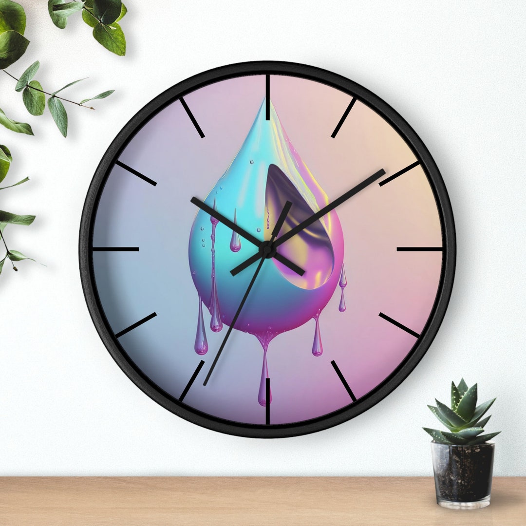 Drippy Water Wall Clock, Unique Aquatic Timepiece, Modern Wall Decor ...