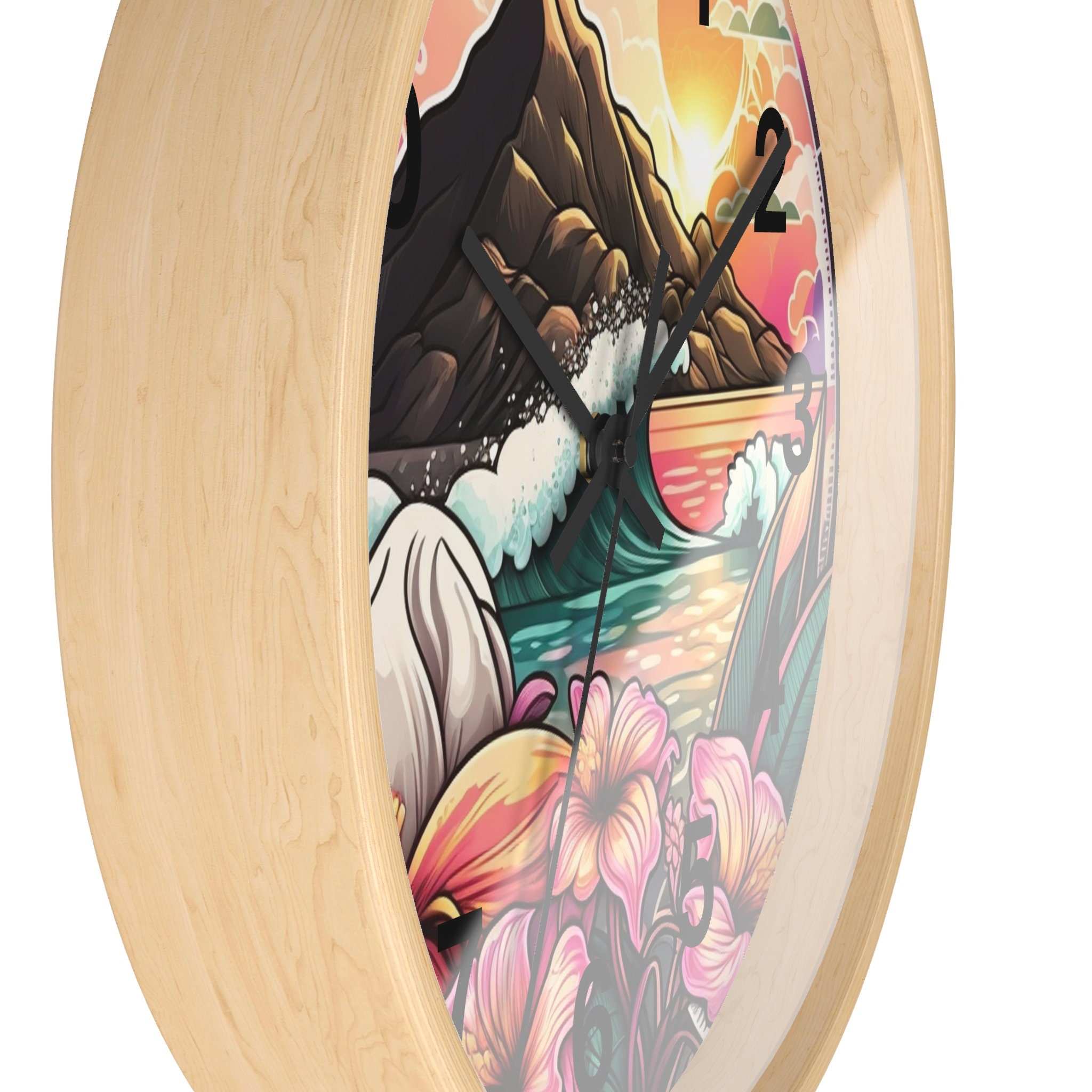 Hawaiian Wall Clock, Wooden Wall Clock, Personalized Gifts, Wall Clock ...
