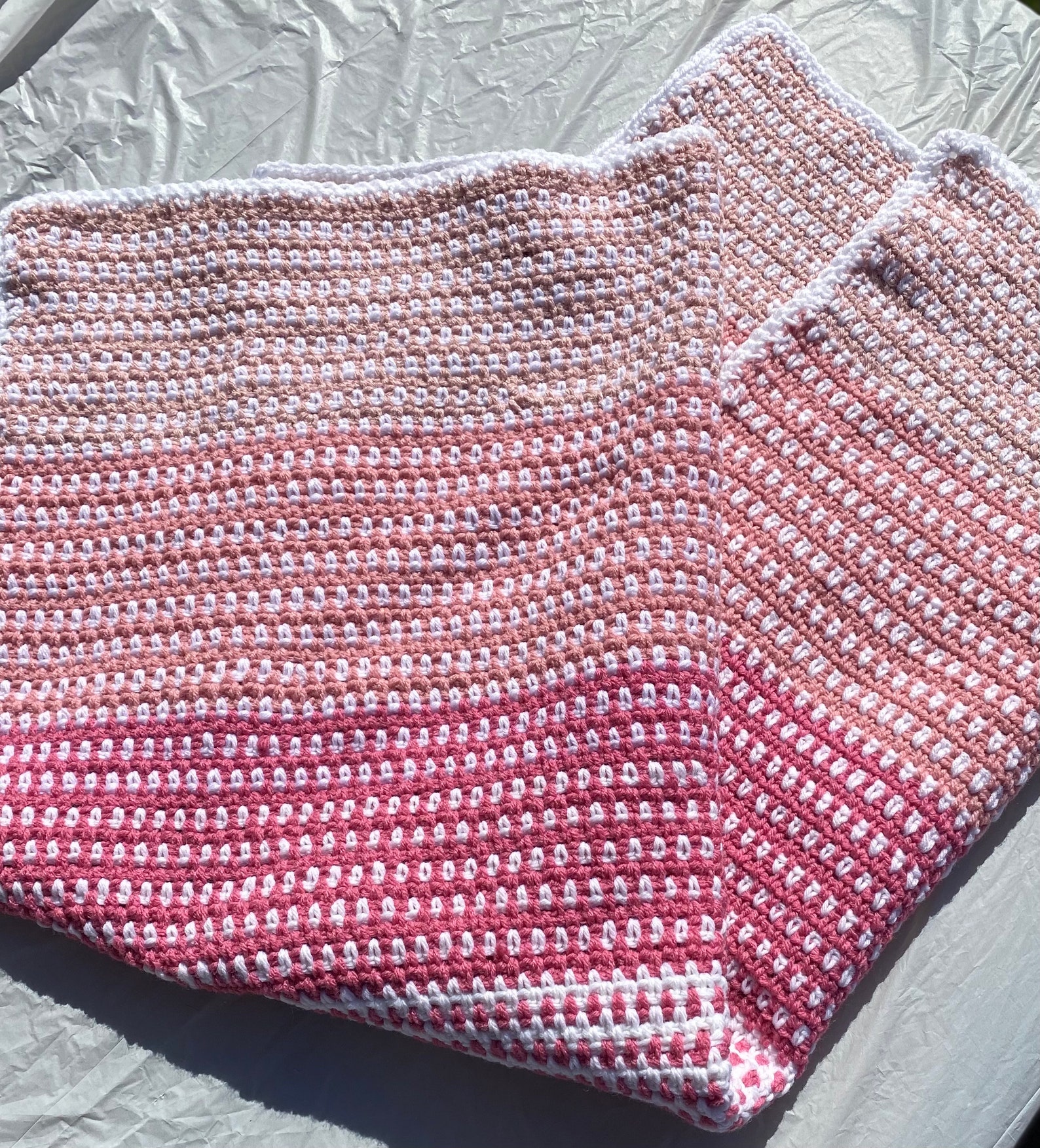 Moss Stitch Crochet Baby Afghans - Etsy