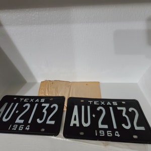 1964 Texas License Plates - Etsy