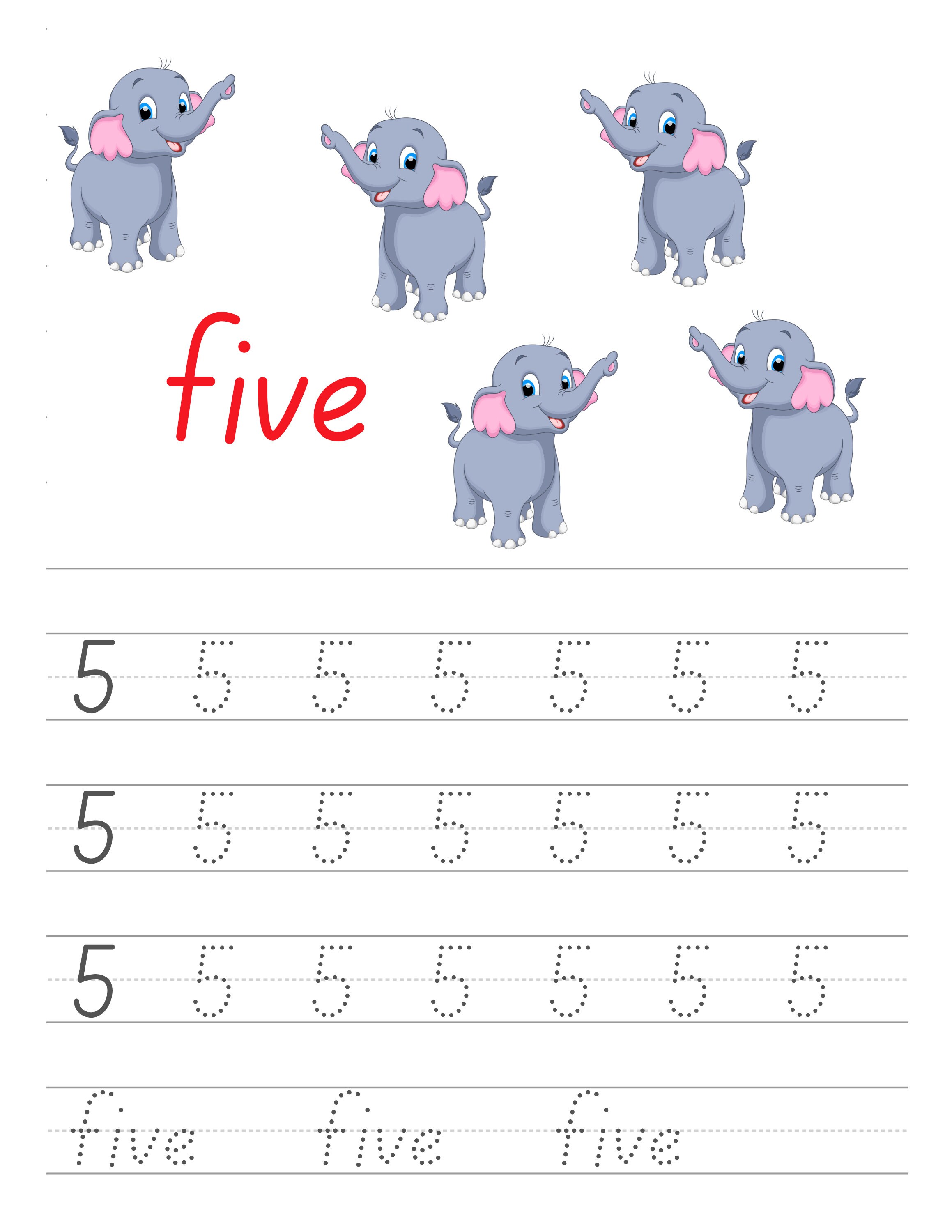 Printable Early Learning Tracing Number Workbook Preschool Handwriting ...
