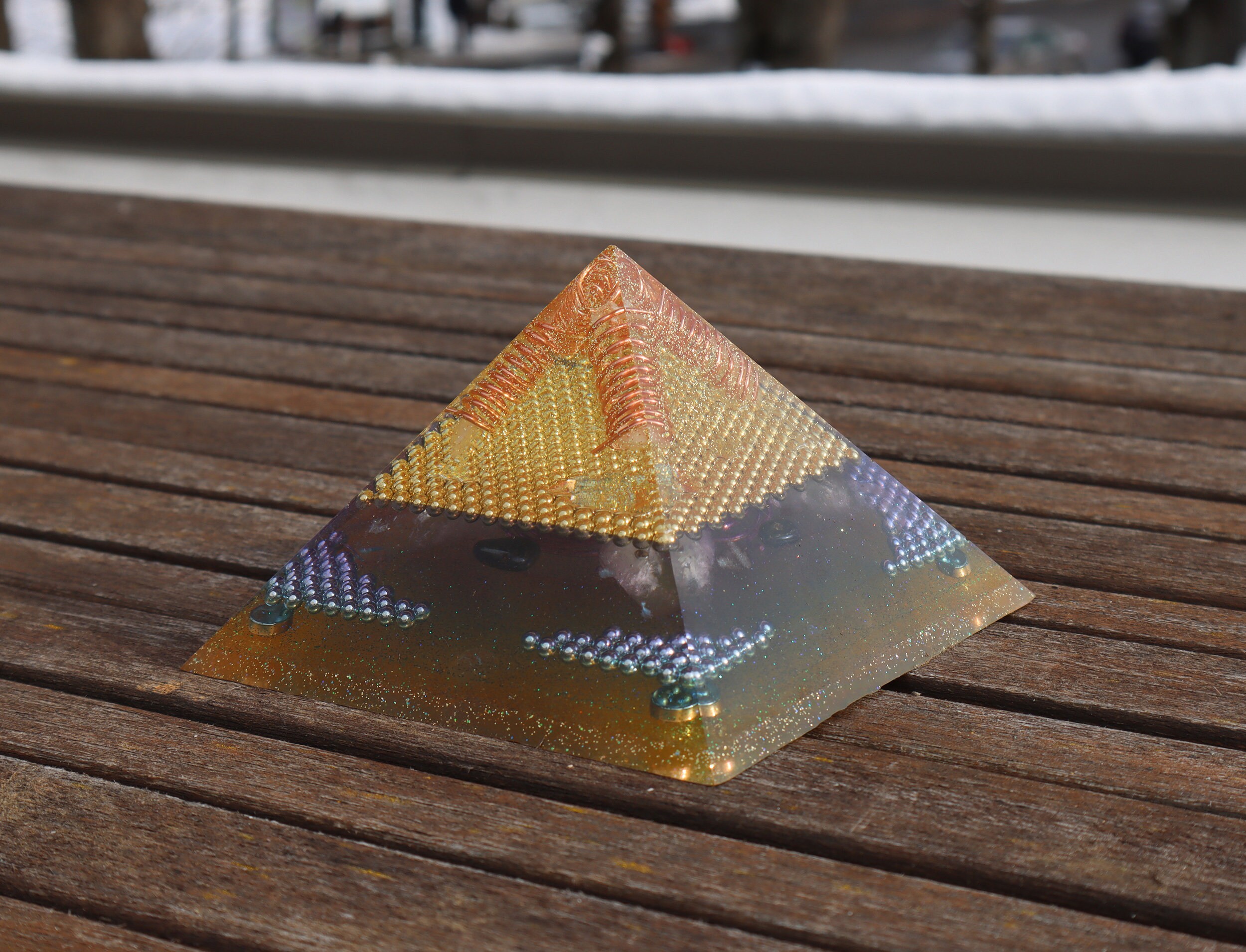 Orgone Pyramid of Giza, 130mm Base. Balances and Strengthens Energetic ...