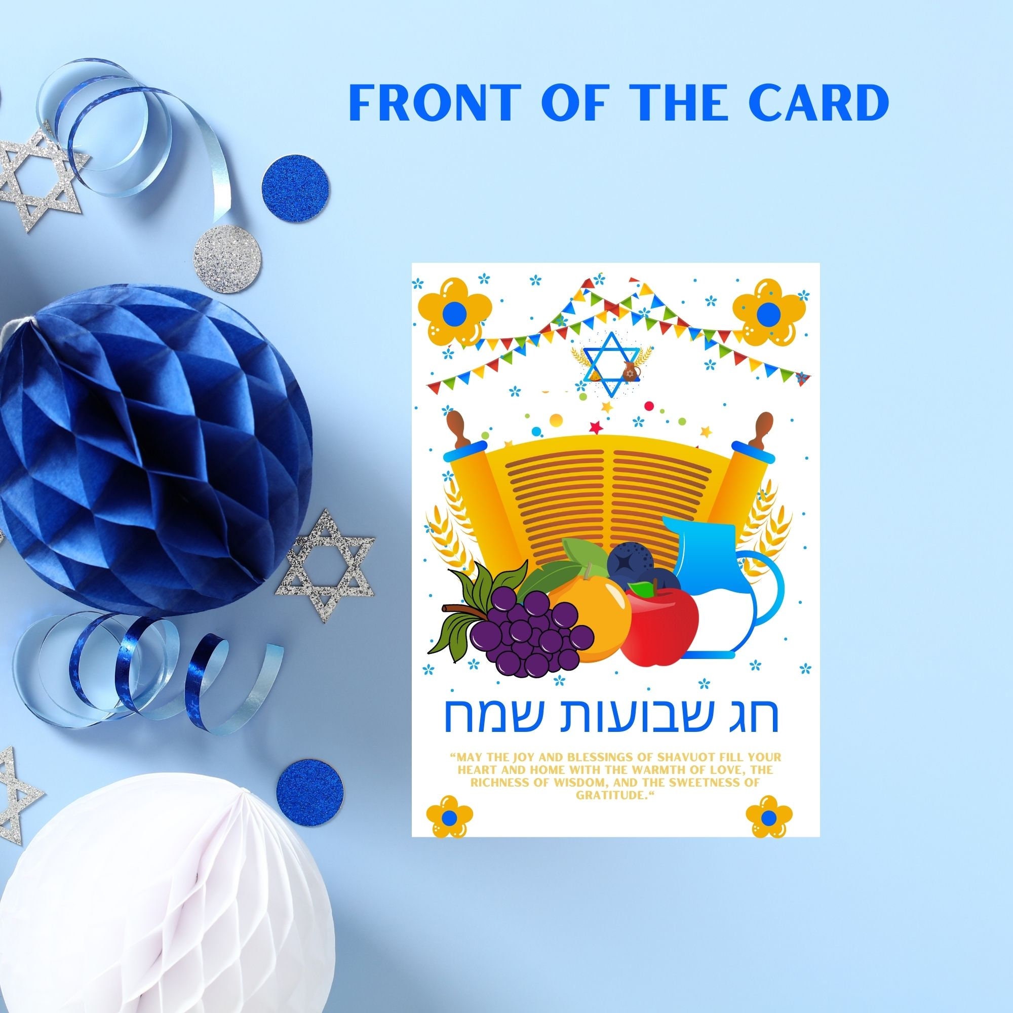 Shavuot Printable, Shavuot Printable Digital Greeting Card, Instant ...