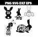 Easter Bunnies Svg Png Dxf Eps Files, Instant Download - Etsy