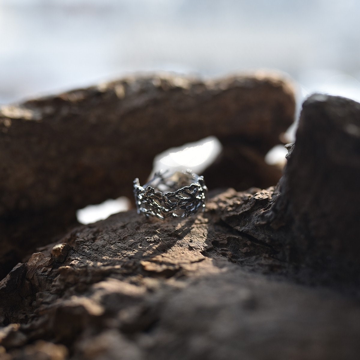 Silver Forest Ring, Tree Branch Ring, Tree Branch Engagement Ring ...