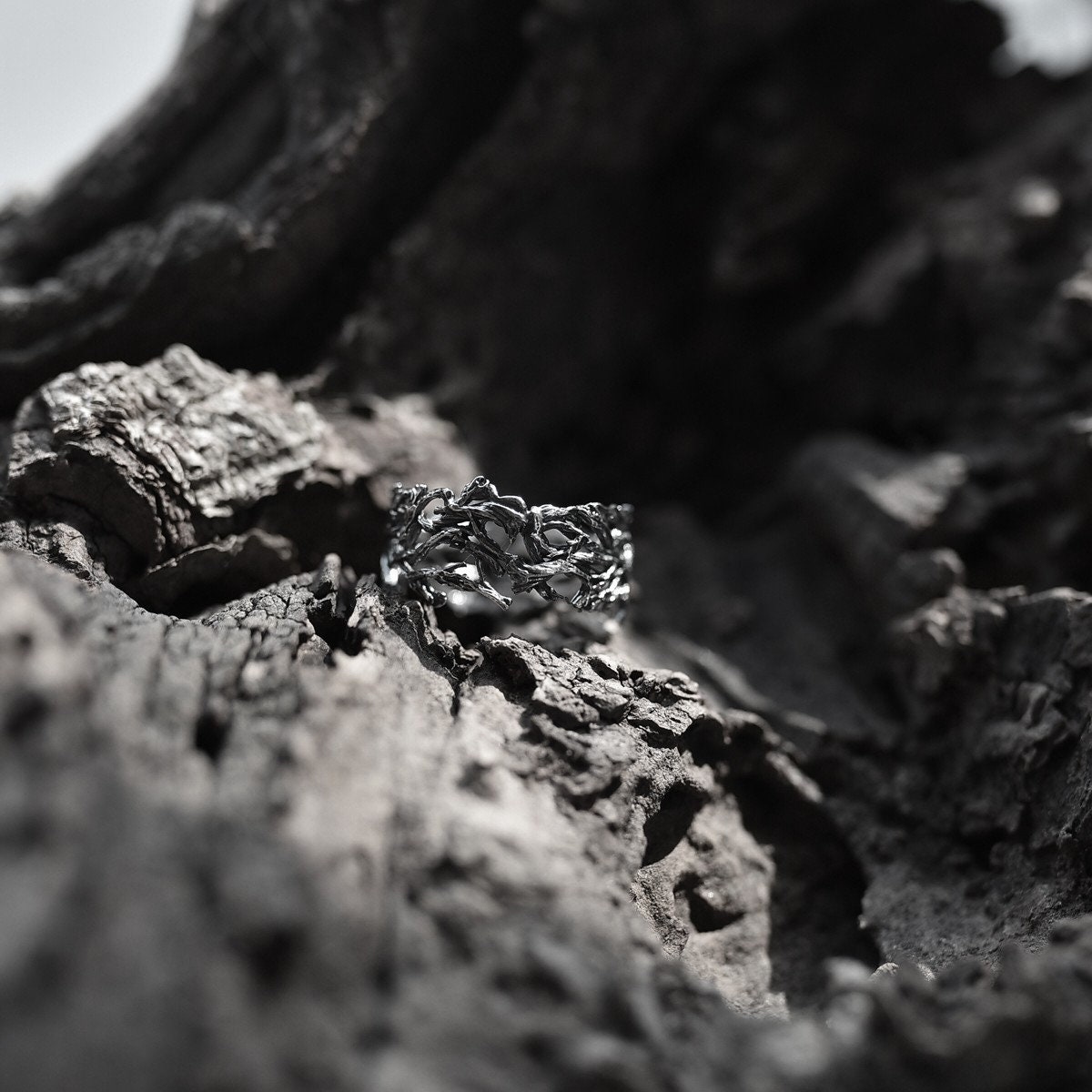 Silver Forest Ring, Tree Branch Ring, Tree Branch Engagement Ring ...