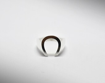 Justified Horseshoe Ring your Size Solid Sterling Silver, Gift for Dad ...