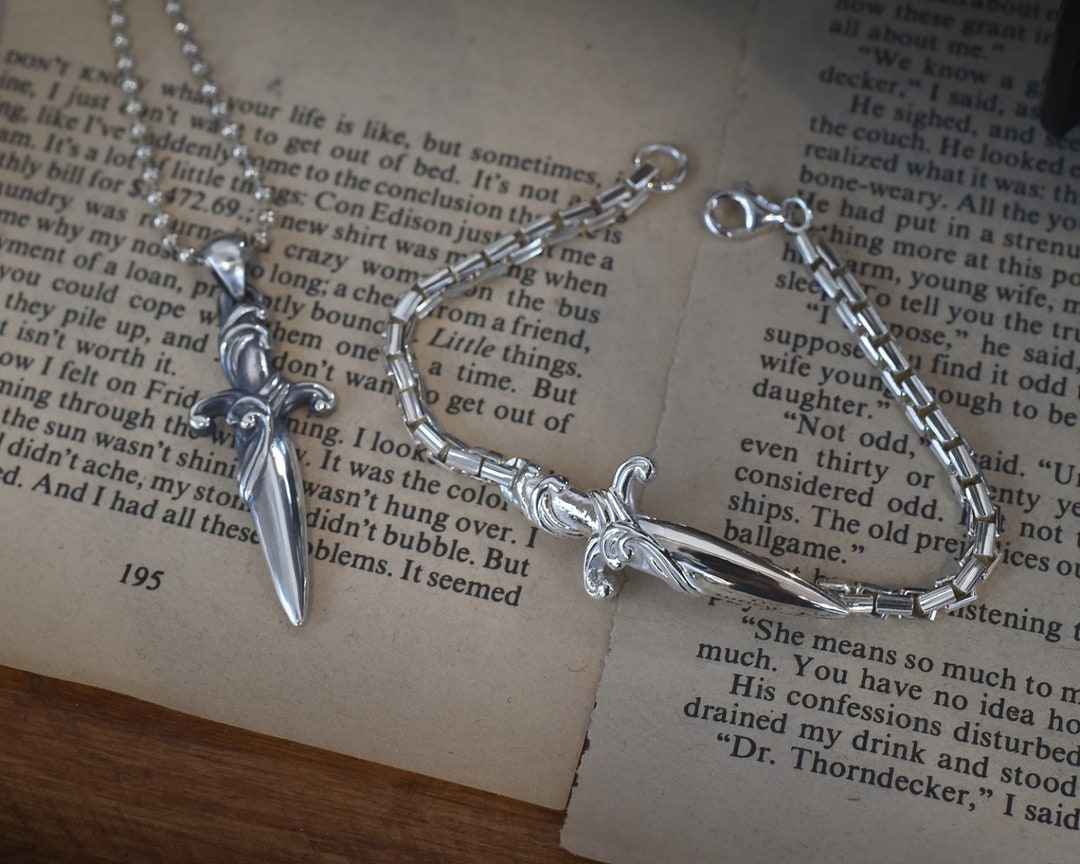 Wave Dagger Sterling Silver Bracelet - Etsy