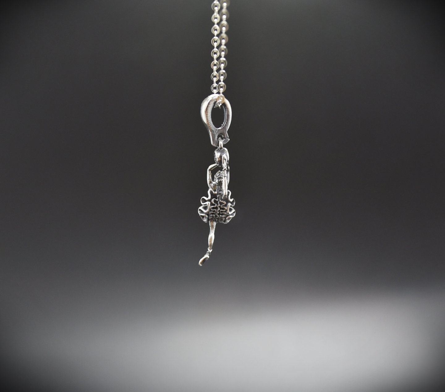 Silver Ballerina Pendant Ballet Dancer Charm Small Sterling - Etsy