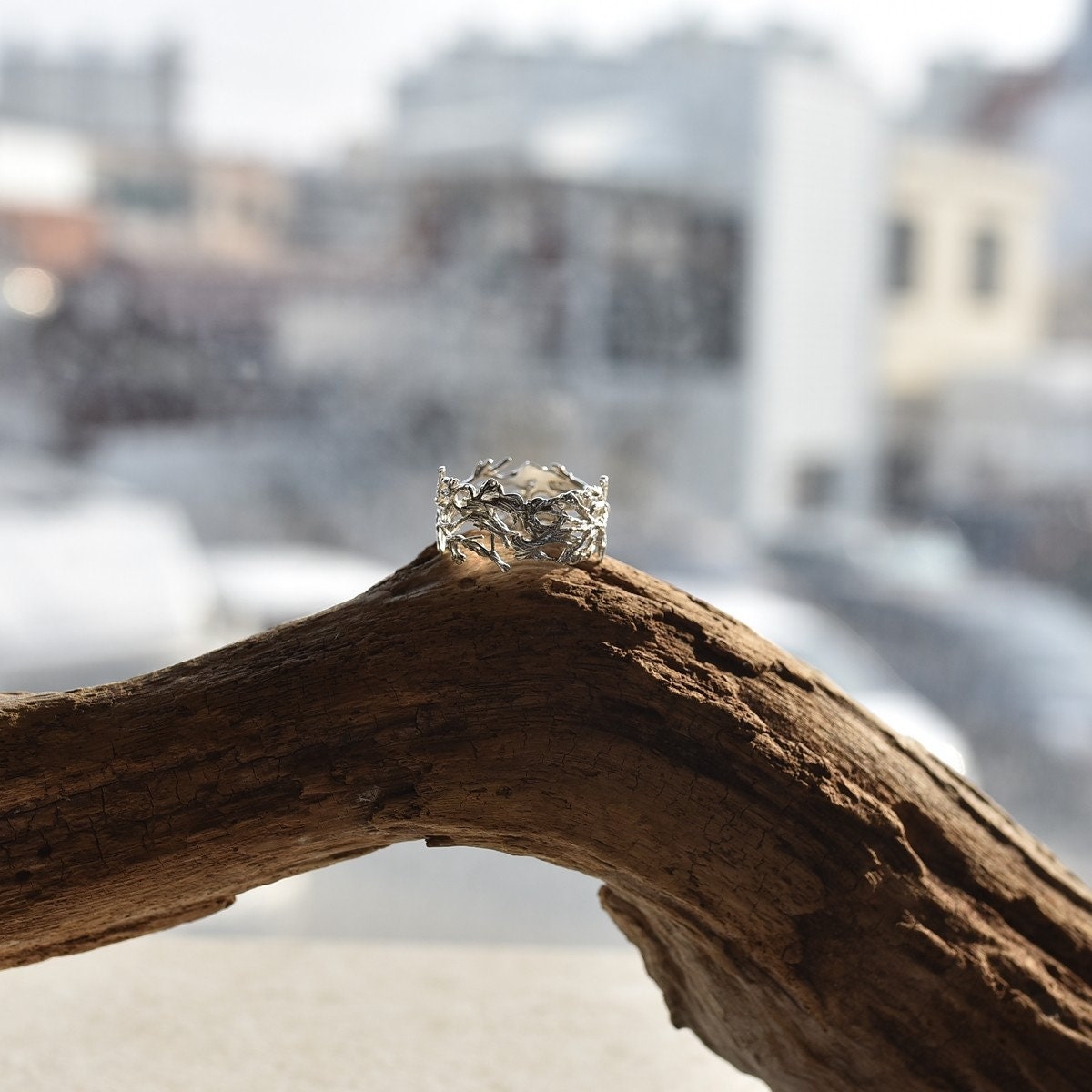 Silver Forest Ring, Tree Branch Ring, Tree Branch Engagement Ring ...
