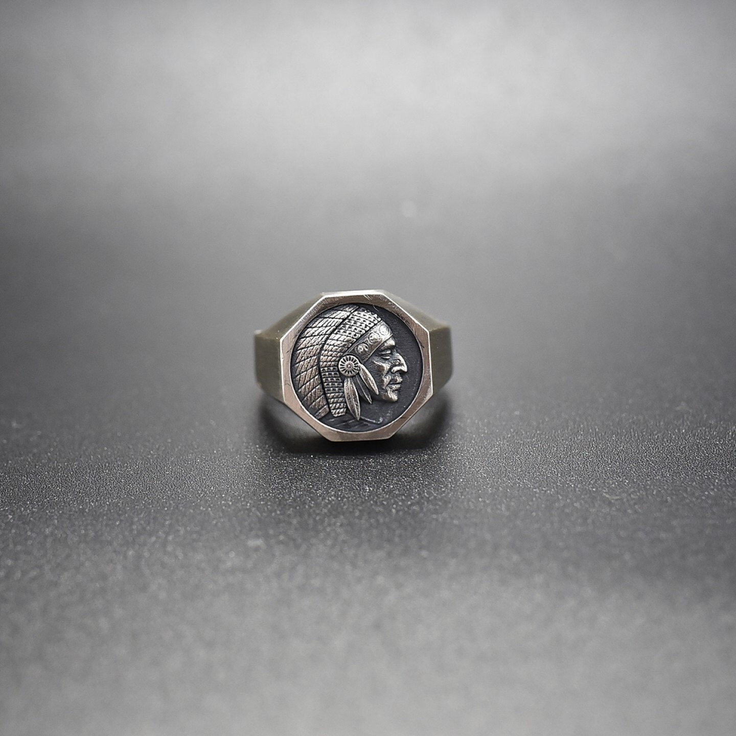Native American Hexagonal Signet Ring - Etsy