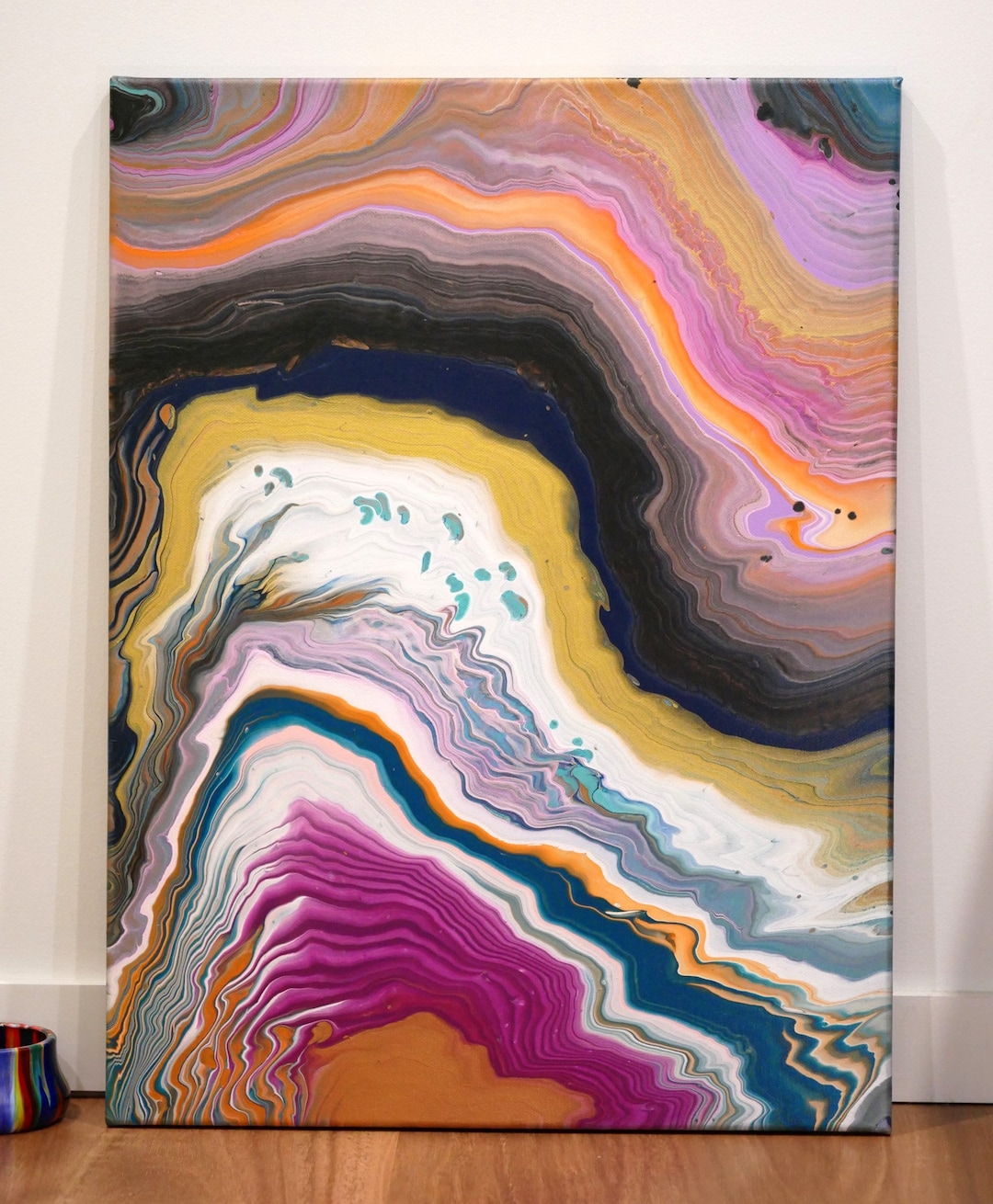 Geode (acrylic Paint Pour, Wall Art) - Etsy