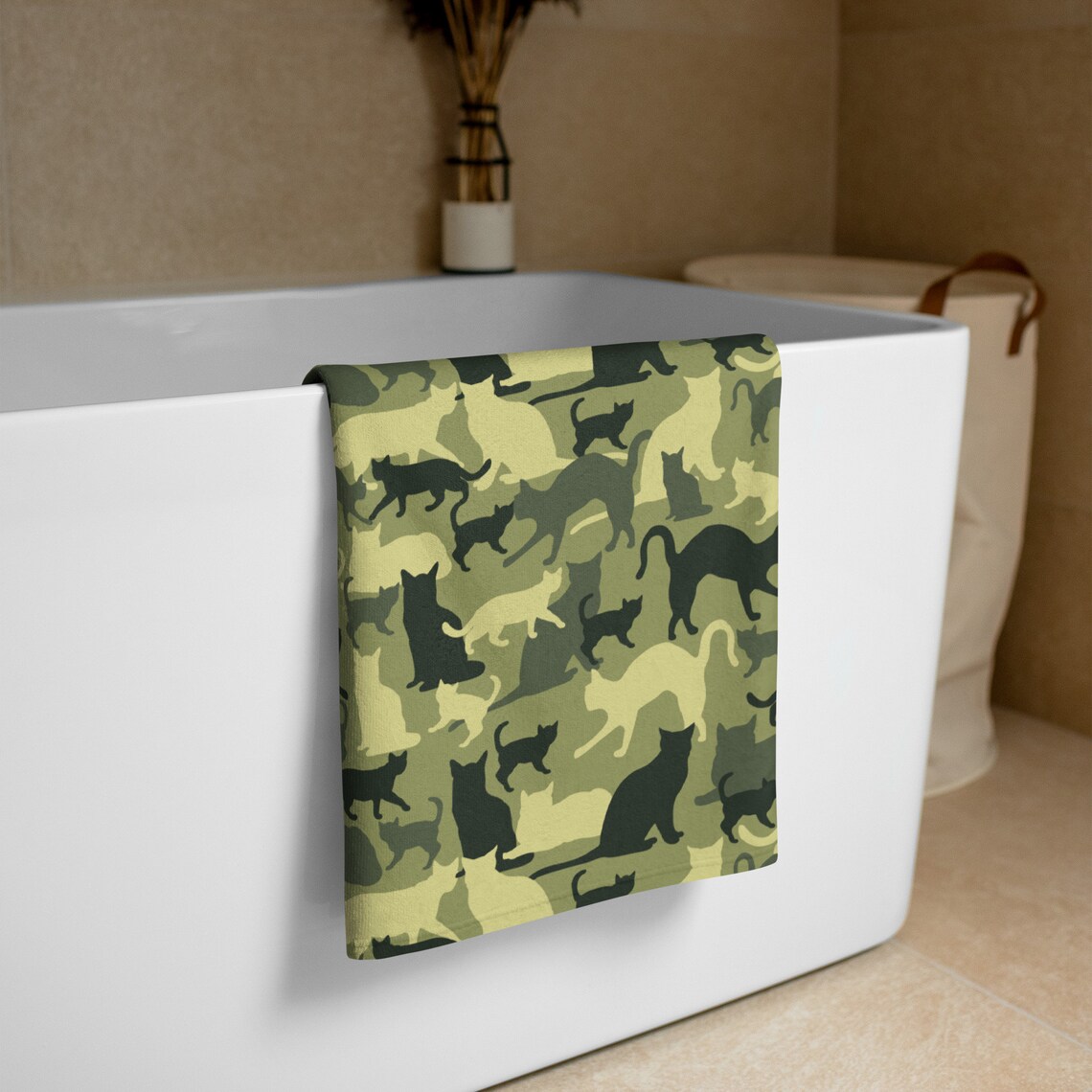 Cat Lovers Beach Towel Cat Towel Cat Lady Towel for Cat Lover Gift for ...