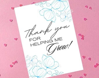 Nurse Preceptor Thank You Card, Boho Floral Gift (digital Download) - Etsy
