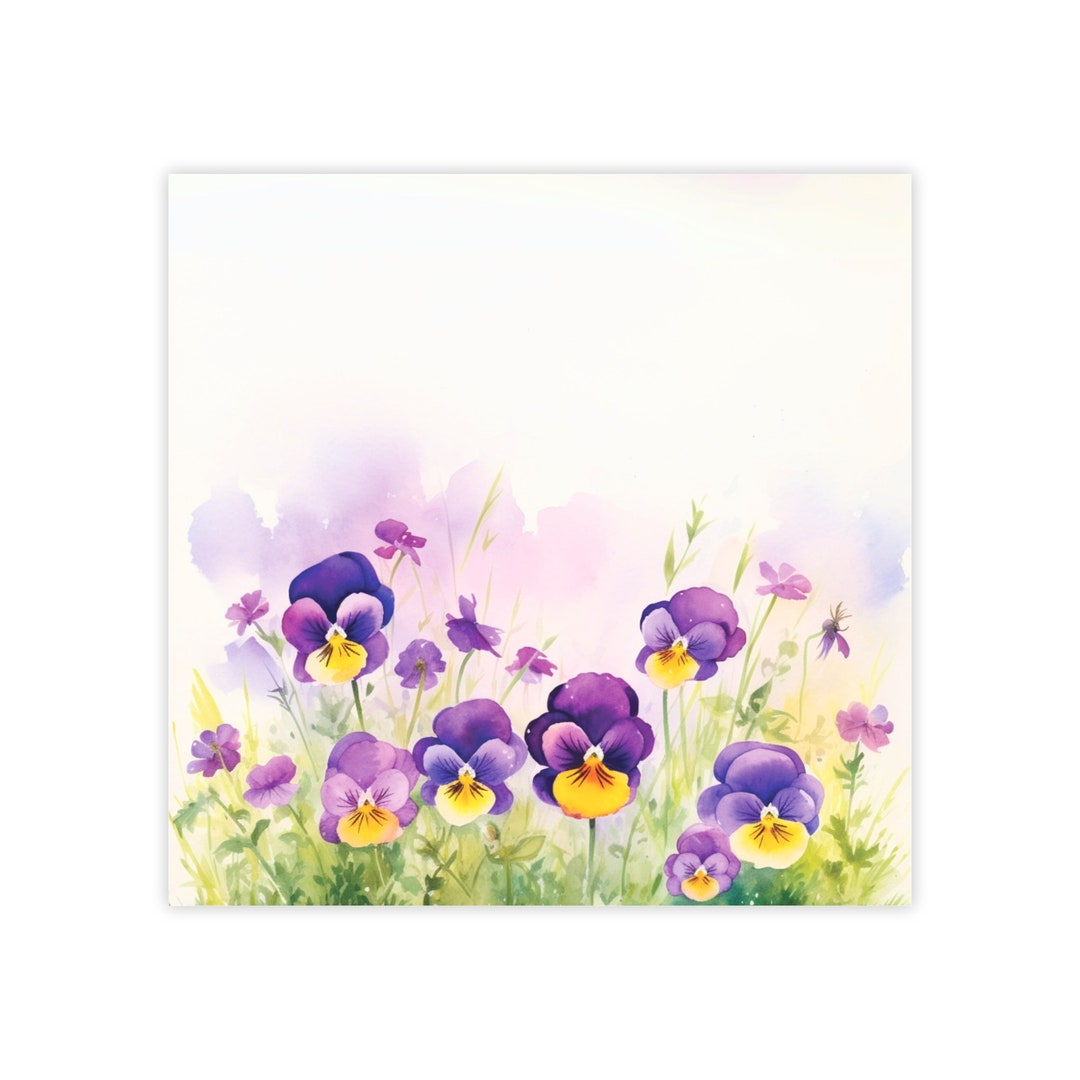 Pansies Post-it® Note Pads - Designer - Watercolor Pastels, Floral ...