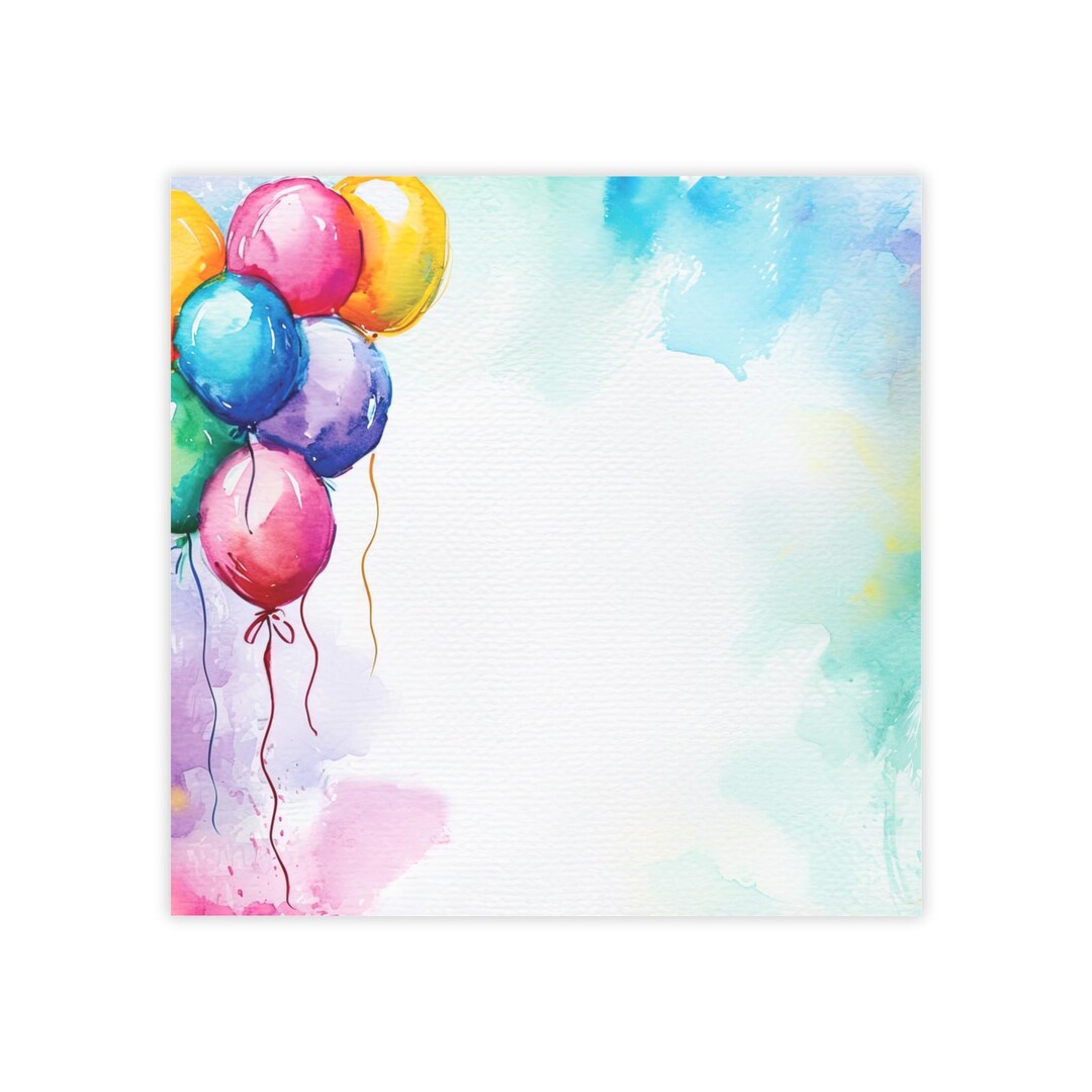 Balloons Post-it® Note Pads - Designer - Watercolor Pastels, Multicolor ...