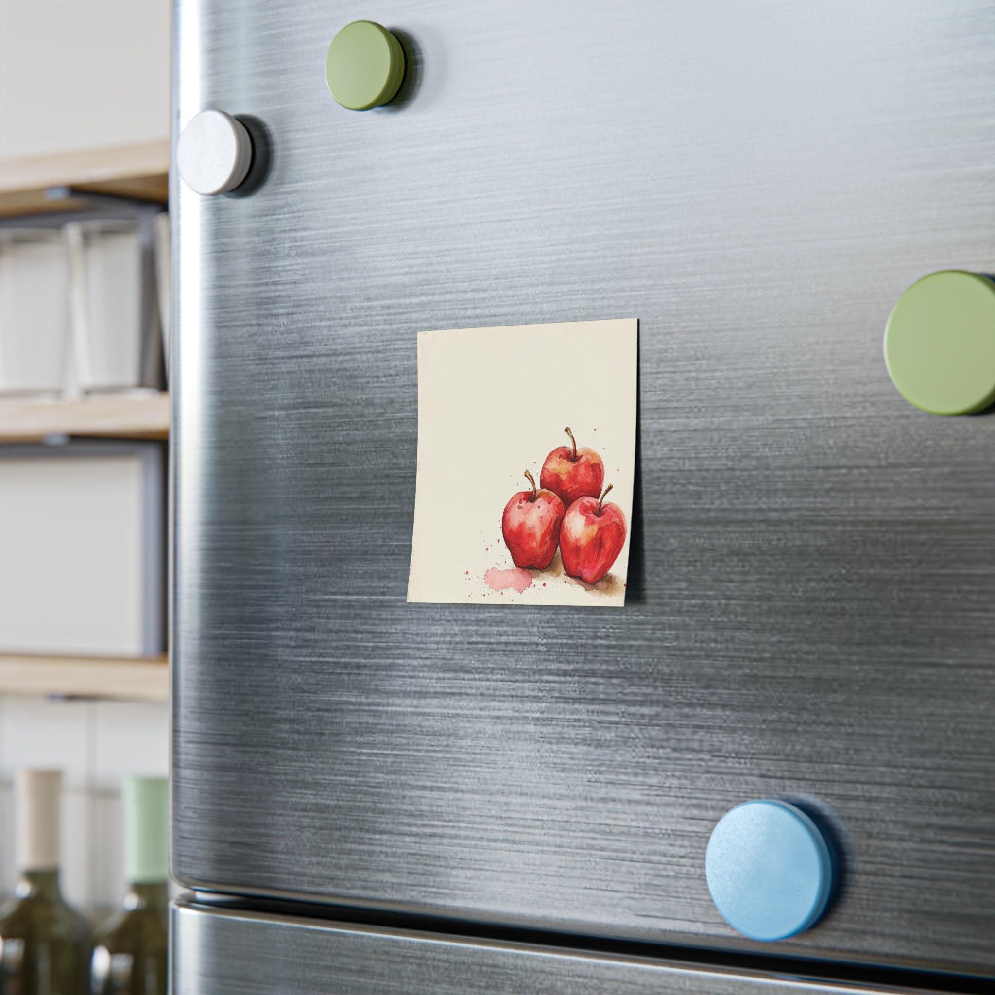 Apple Post-it® Note Pads - Designer - Watercolor Red Juicy Apples ...
