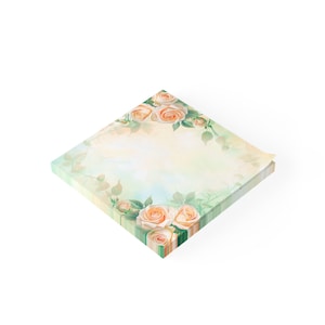 Peach Roses Post-it® Note Pads - Designer - Romantic Peach Pastel, Soft ...