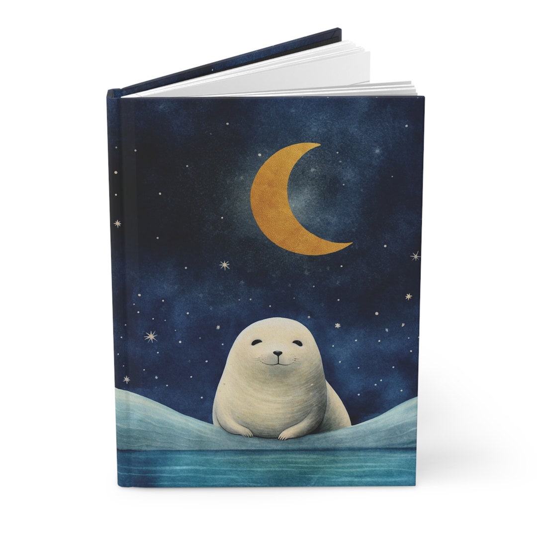 Baby Seal Journal - Arctic Animals, Night Sky - Hard Cover Notebook ...