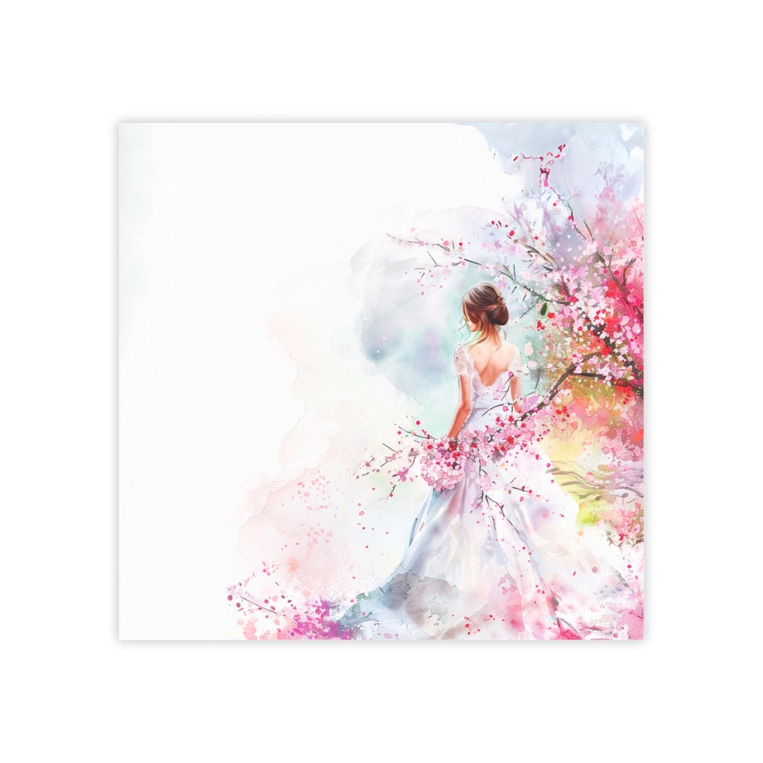 Spring Bride Post-it® Note Pads Designer Pastel Watercolor, Pink ...