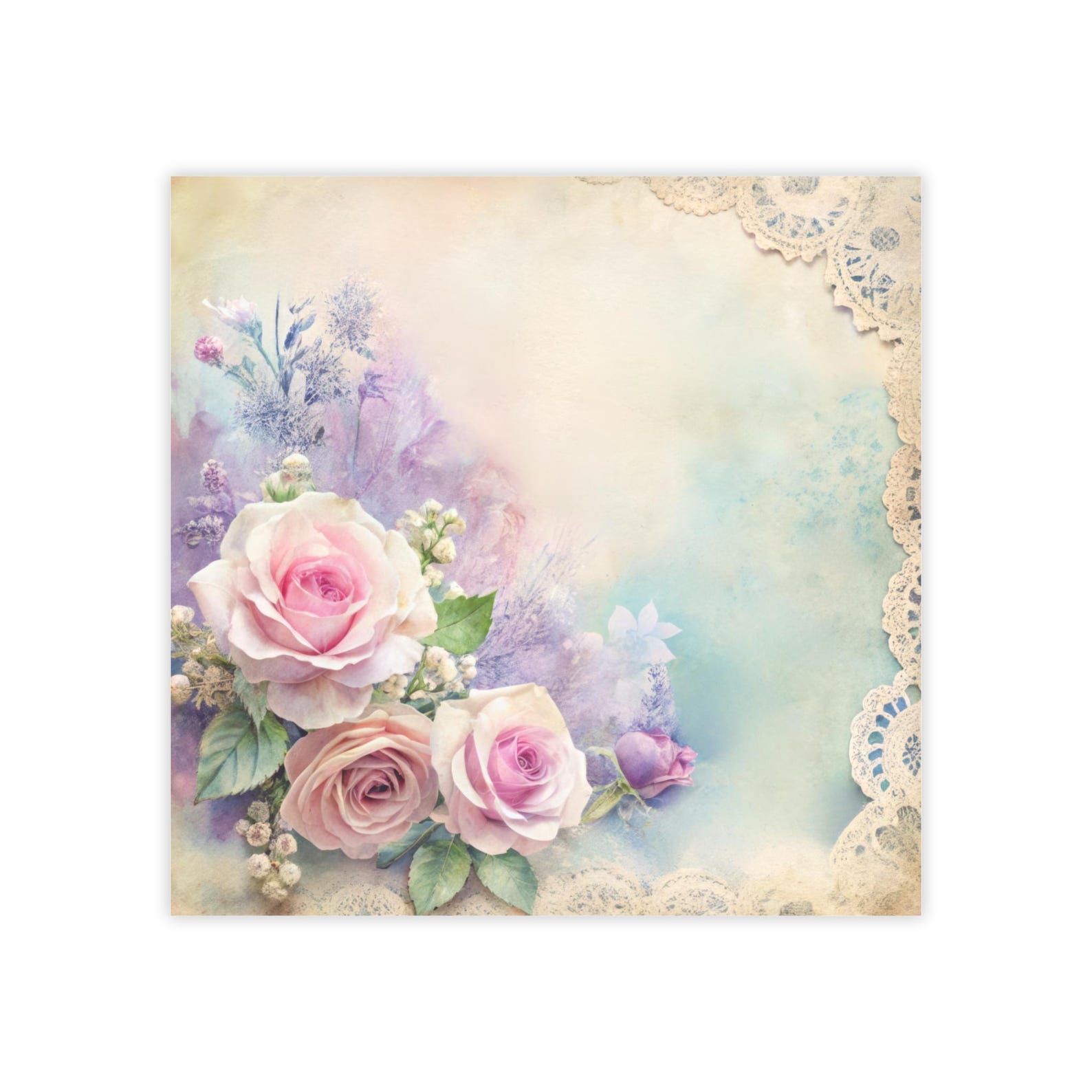 Antique Lace and Victorian Roses Post-it® Note Pads - Designer ...