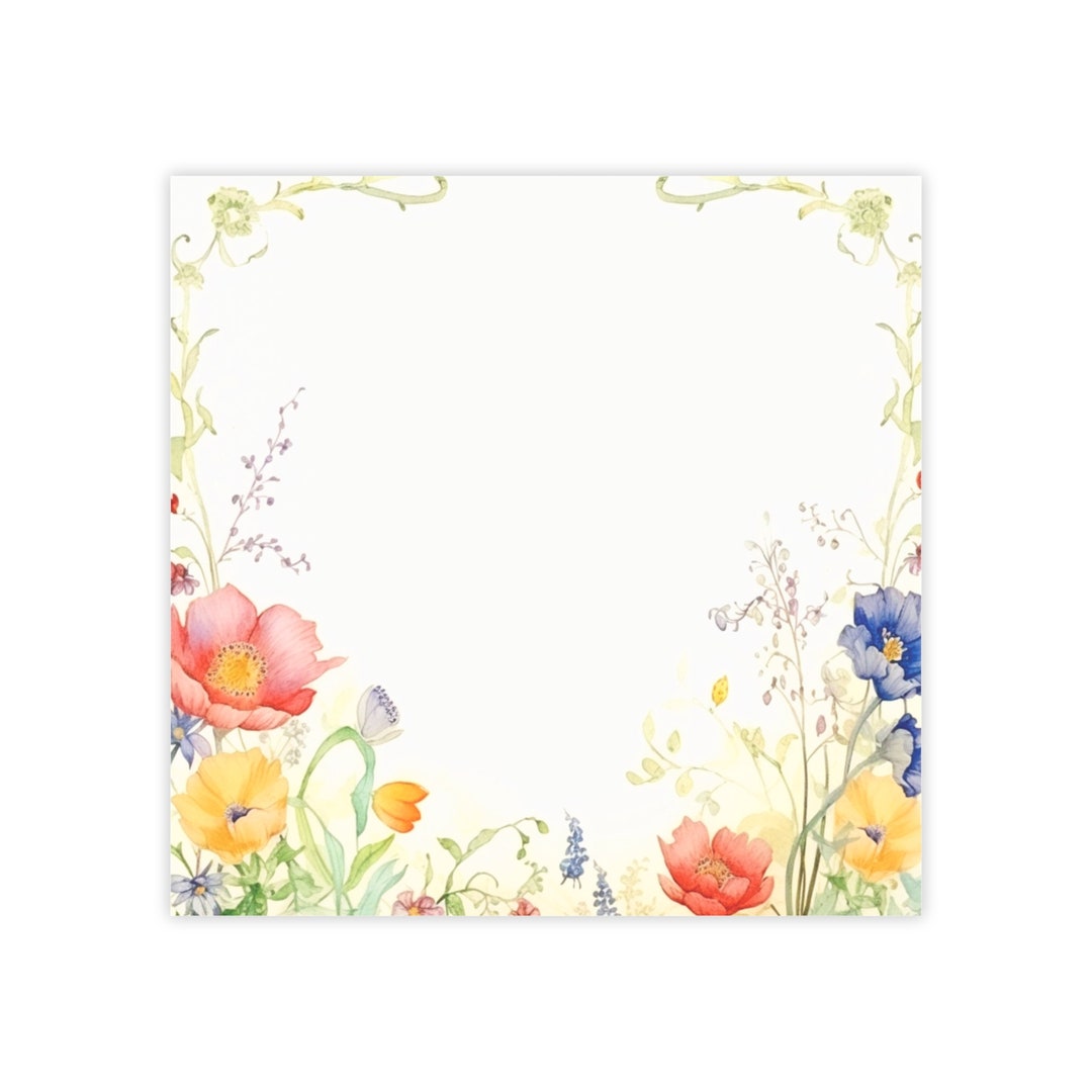 Wildflower Post-it® Note Pads - Designer - Watercolor Flowers, Charming ...