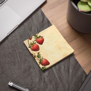 Strawberries Post-it® Note Pad - Designer - Wild Sweet Red Vine Berries ...