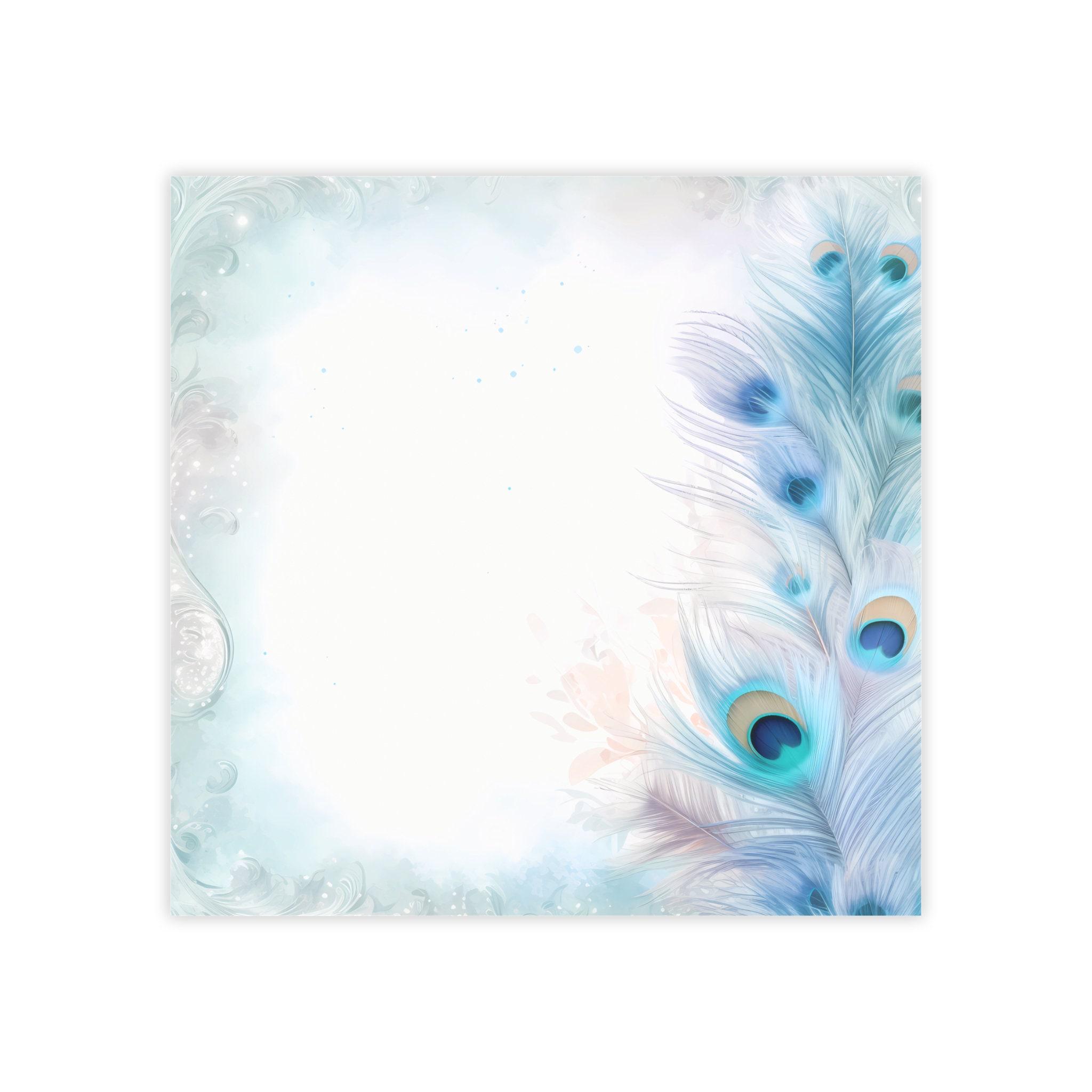 Blue Peacock Feathers Post-it® Note Pads - Designer - Dreamy Blue Regal ...