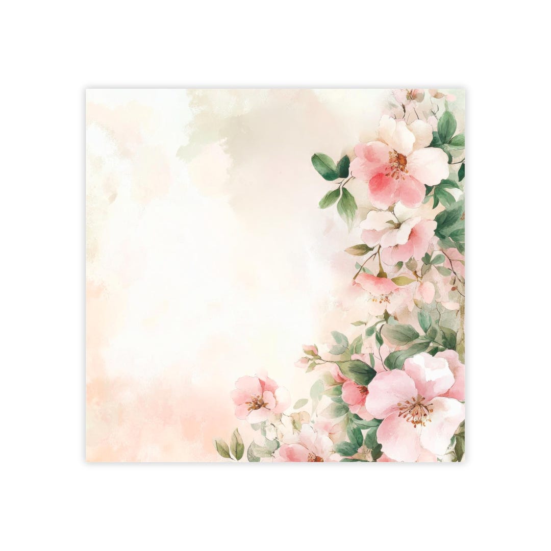 Pink Floral Post-it® Note Pads - Designer - Romantic Pink Pastel, Soft ...