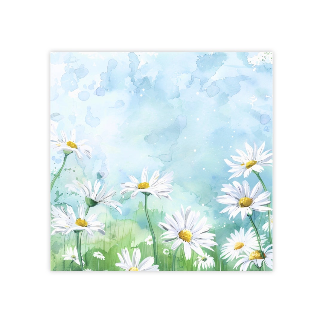 Daisy Sky Post-it® Note Pads - Designer - White Daisies, Blue Sky ...
