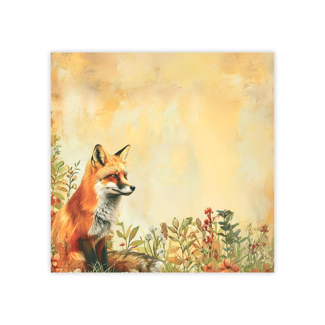 Rustic Red Fox Post-it® Note Pads - Designer - Wildlife Animal, Nature ...