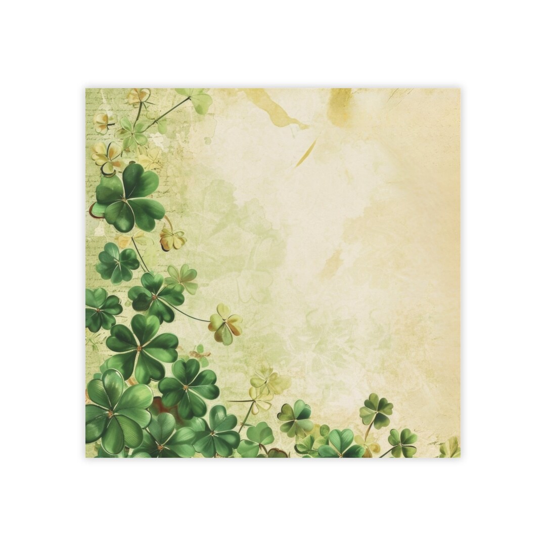 Shamrock Post-it® Note Pads - Designer - Green Plant, Irish Shamrock ...