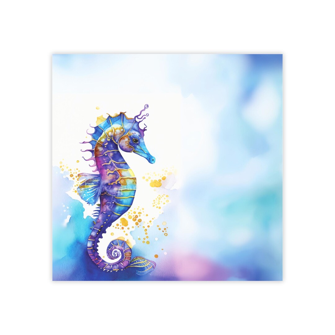 Sea Horse Post-it® Note Pads - Designer - Ocean Life, Sea Life, Purple ...