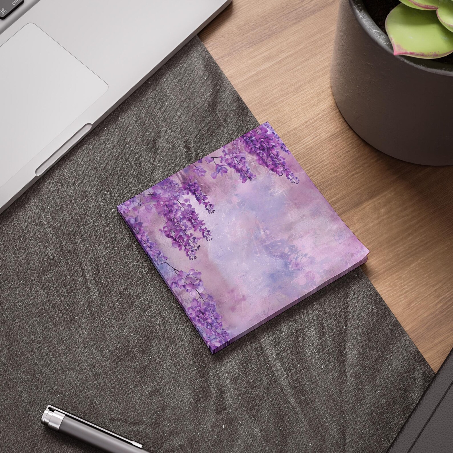 Wisteria Wall Post-it® Note Pad - Designer - Garden Floral Watercolor ...
