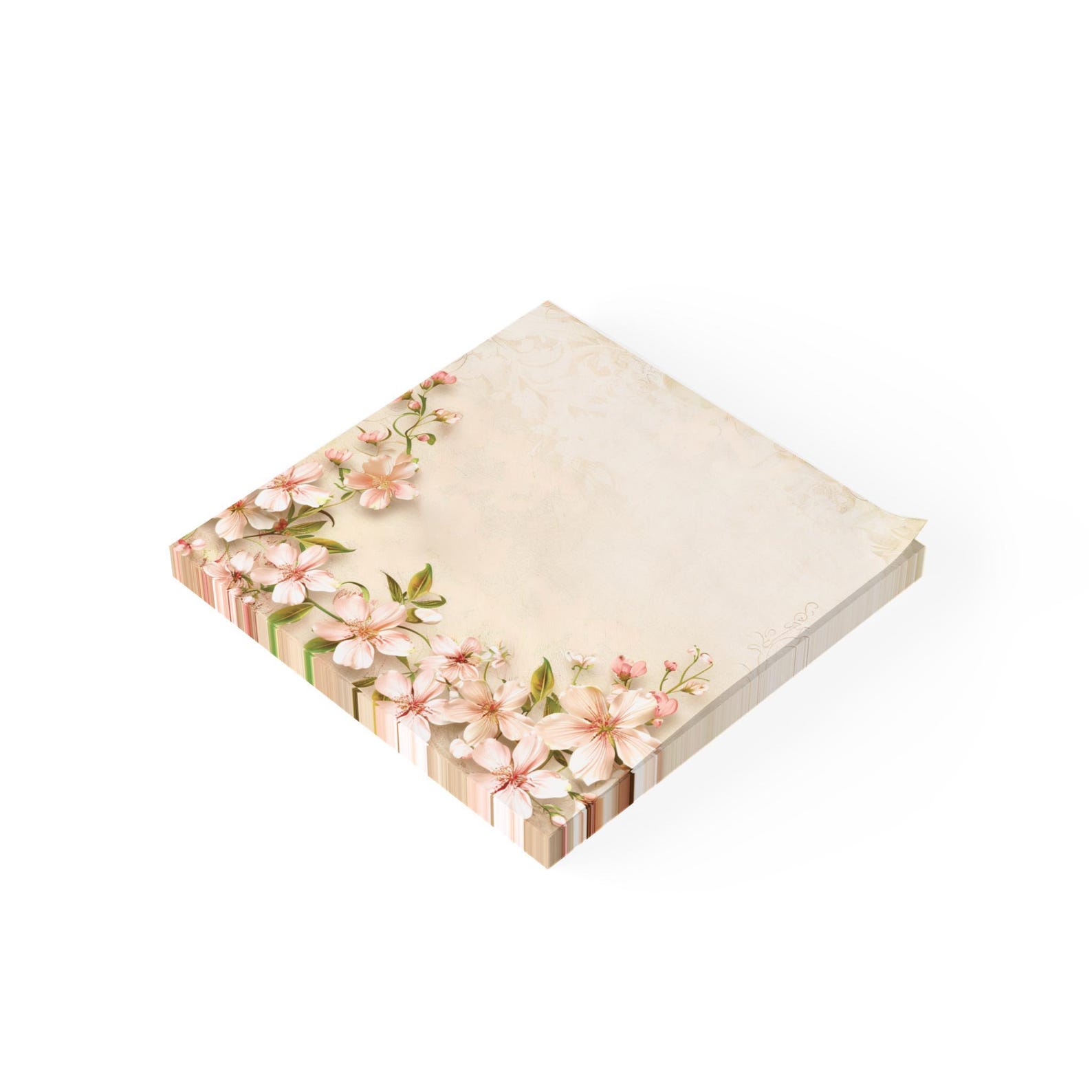 Blossoms Post-it® Note Pad - Designer - Pink Flower Bud, Flowering Vine ...
