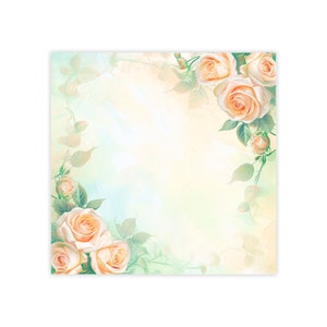Peach Roses Post-it® Note Pads - Designer - Romantic Peach Pastel, Soft ...