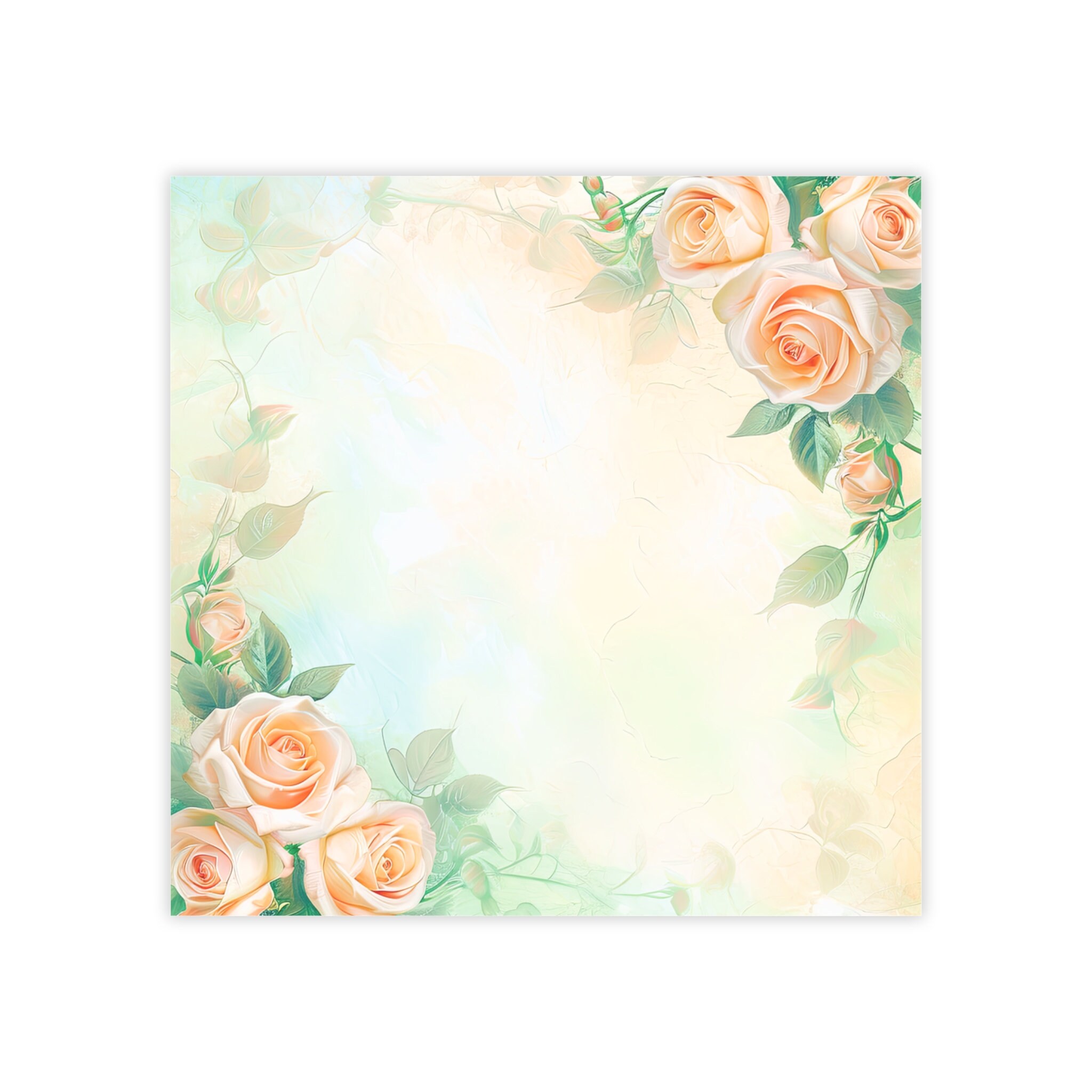 Peach Roses Post-it® Note Pads Designer Romantic Peach Pastel, Soft ...