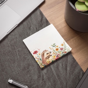 Hedgehog Post-it® Note Pads - Designer - Woodland Wildlife, Porcupine ...