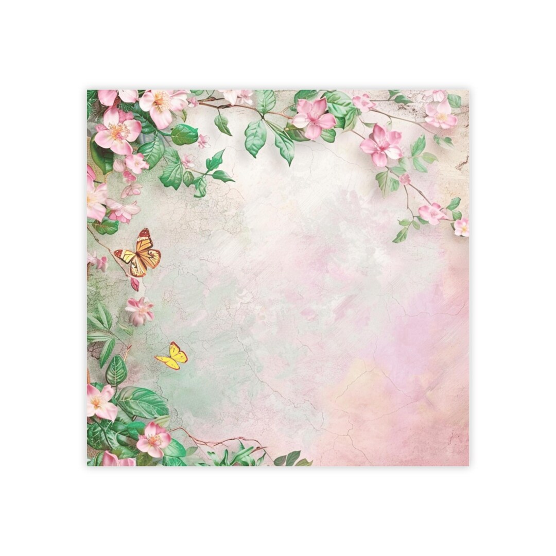 Rose Wall Post-it® Note Pads - Designer - Pink Pastel, Butterflies ...