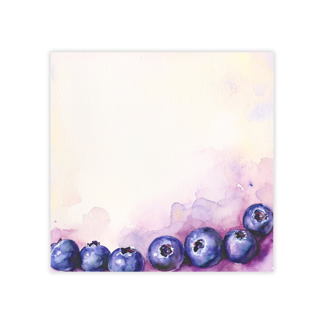 Blueberries Post-it® Note Pads Designer Watercolor Blueberries, Gift ...