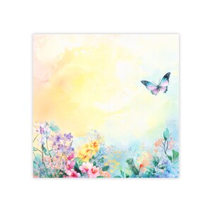Butterfly Garden Post-it® Note Pad - Designer - Pastel Watercolor ...